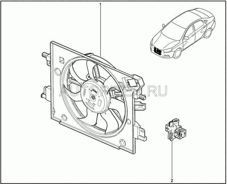 Купить Резистор вентилятора радиатора Vesta. XRAY 255509263r Автоваз ...