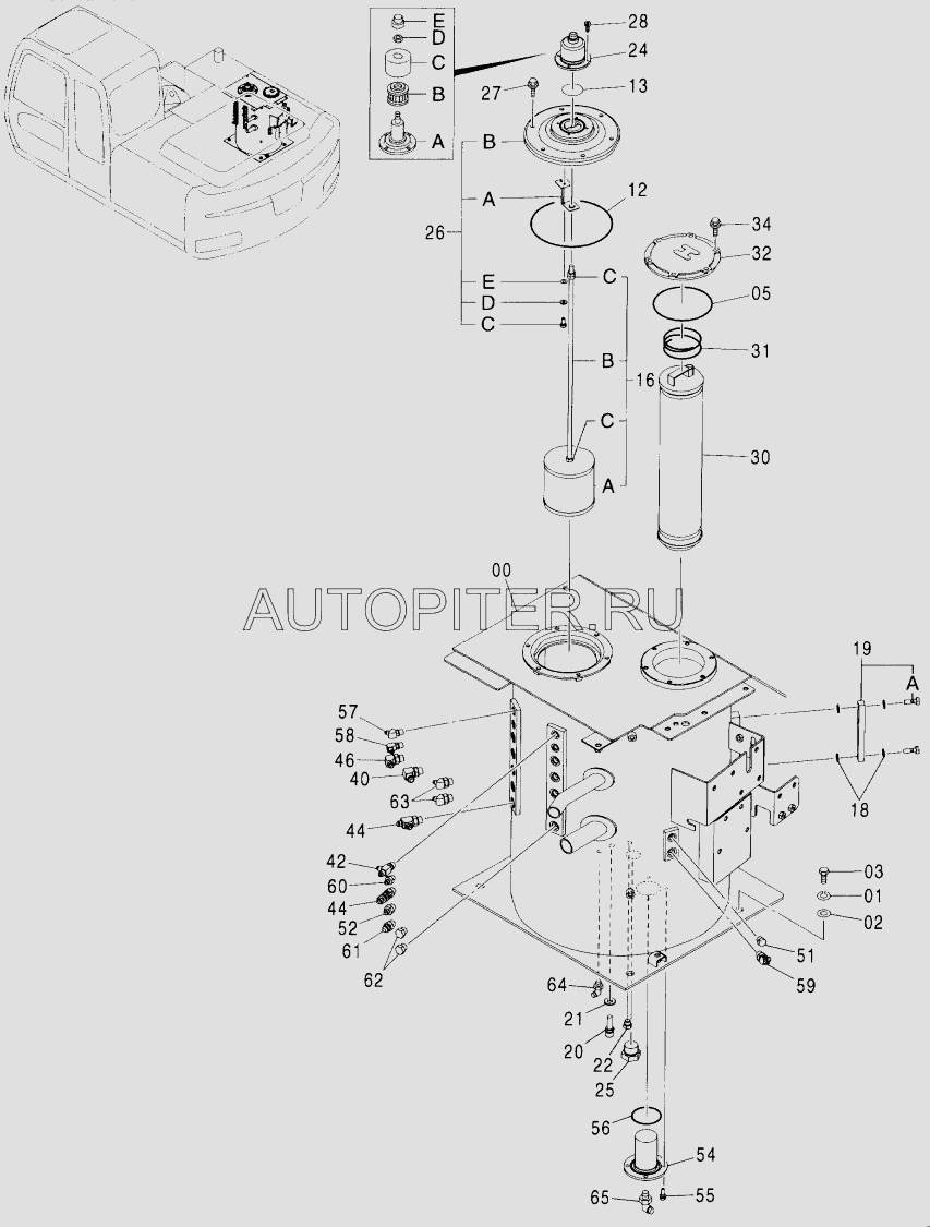 Купить Фильтр гидравлический HITACHI - 4285577 4285577 Hitachi | цена в ...
