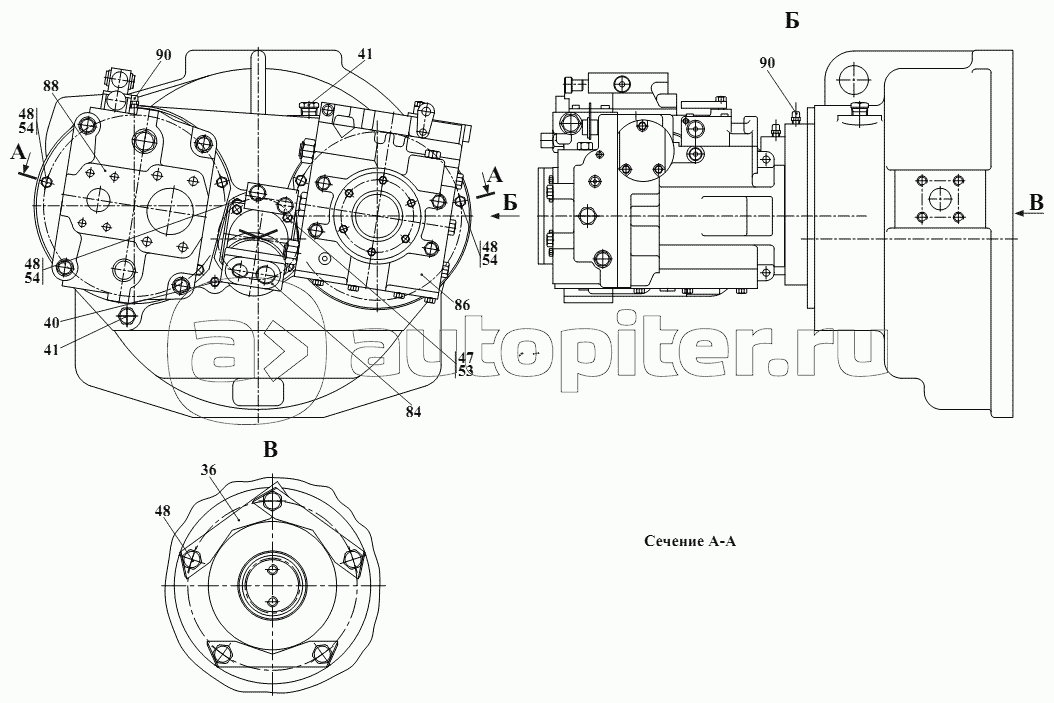 Редуктор отбора мощности 2551.02.04.000-A Амкодор-2551 — купить, цены в ...