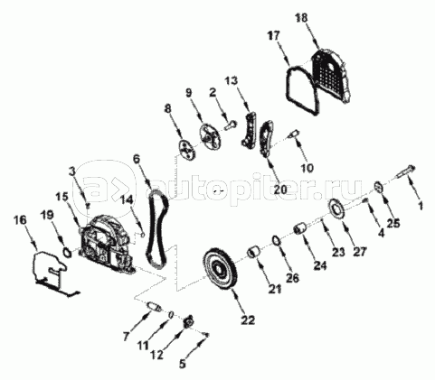 Картер задних распределительных шестерен ISF 2.8 (S3129T) — купить ...
