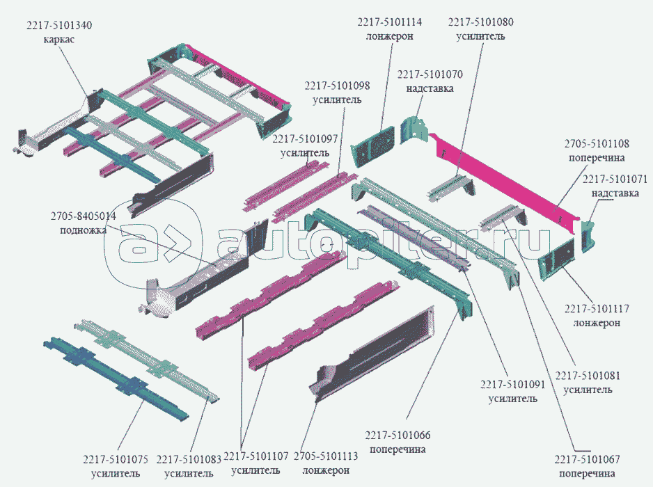 Каркас ГАЗ-3302 (Кузовные дет.) — купить, цены в интернет-магазине ...