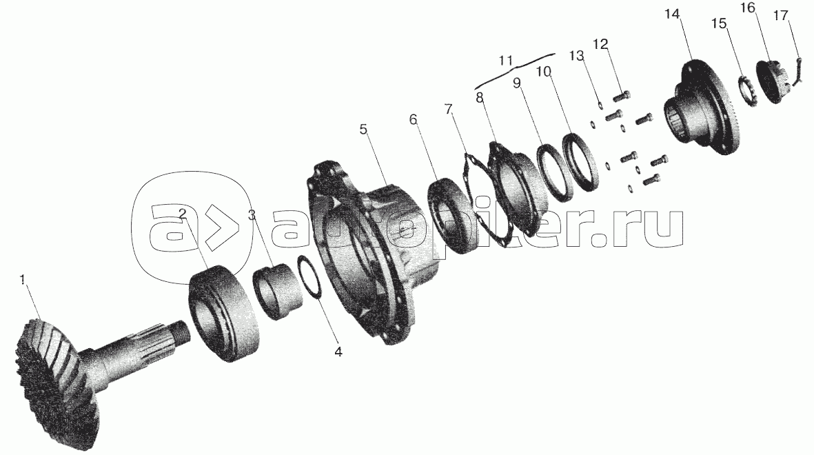 Мост задний МАЗ-543208. Шестерня ведущая МАЗ-6422 — купить, цены в ...