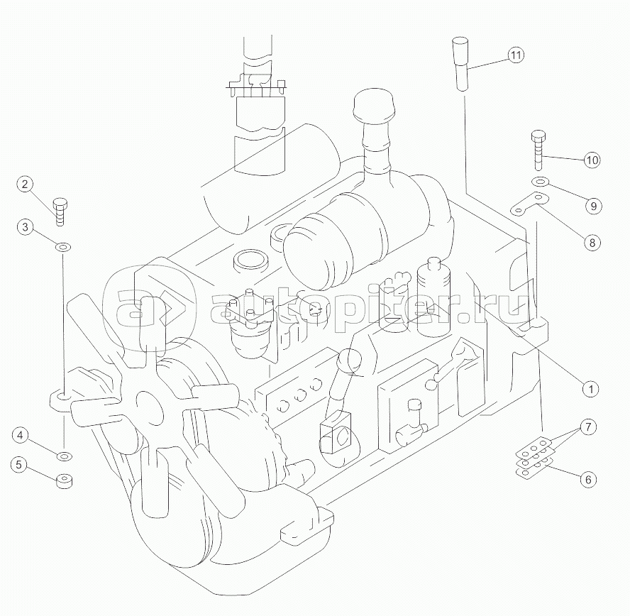 SC11 ENGINE MOUNTING AND ATTACHMENT 16Y-01A-001 V1.0 SD16 (вариант ...
