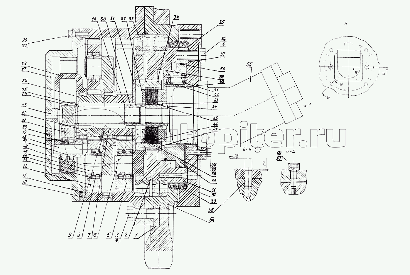18.33.05.000 Привод хода, 18.33.05.000-30 (г/м Bosch-Rexroth) ЕТ-16-20 ...